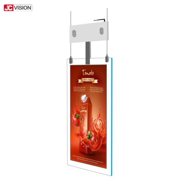 Quality Dual Screen Transparent LCD Screen Floor Standing Digital Signage LCD Display for sale