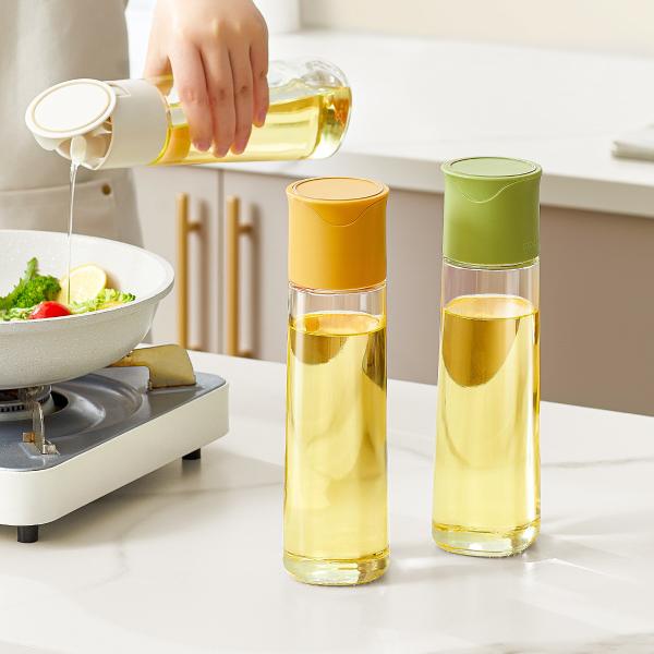 Quality 500ml Kitchen Glass Oil Dispenser Bottle Cooking Oil Container Multipurpose for sale