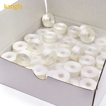 Quality High Tenacity Polyester 75D/2 Wound Bobbins Threads 70D/2 Size L 144pcs/Box for sale