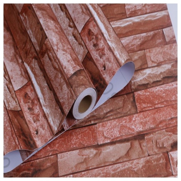 Quality OEM 3D Gray Brick Wallpaper 4ft 2ft Width 3D Brick Wallpaper Self Adhesive for sale