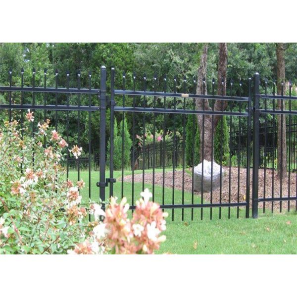 Quality Metal Anti Corrosion 210cm Tall Flat Top Tubular Fencing For Parks for sale