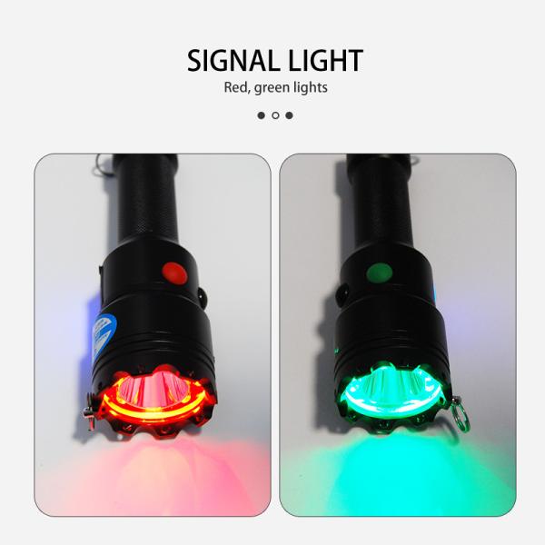 Quality Multifunction Pocket 4h Signal Flashlight 3.7v 3 Colour Signal Torch for sale