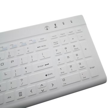 Quality Anti Virus Bluetooth Wireless Silicone Medical Keyboard With 12 Function Keys for sale