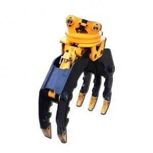 Quality Q355MN Hydraulic Rotating Grab 50 Ton Excavator Grapple for sale
