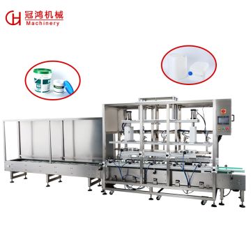 Quality Press Plug Connection 5-Head High Speed Automatic 20L Paint Filling Machine for for sale