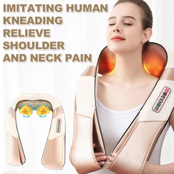 Quality U Shaped Kneading Shoulder Neck Massage Pillow with Heating and Infrared for sale