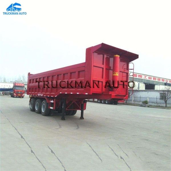 Quality 50 Tons Tipper Dump Semi Trailer 30-45m3 Volume For Transport Sand Stone for sale