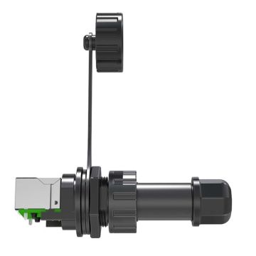 Quality 10 pin F/F Straight Through RJ48 Waterproof Coupler Shield 180 Degrees Panel for sale