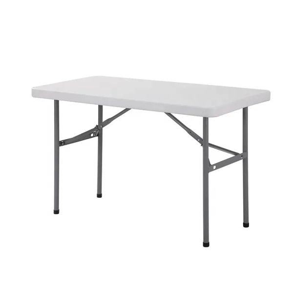 Quality 122*61*74CM White Plastic Folding Table With Adjustable Height For Outdoor for sale