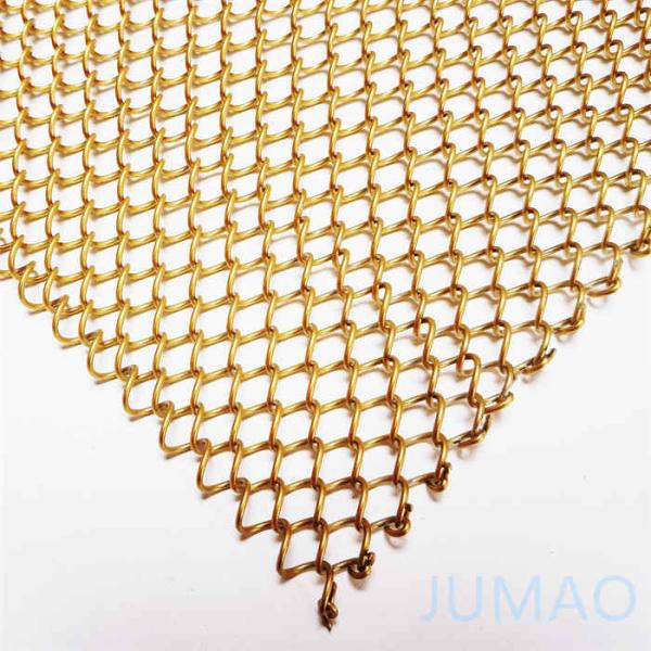 Quality Aluminum Alloy Metal Mesh Curtains Drapery 8mm Hole Customized for sale