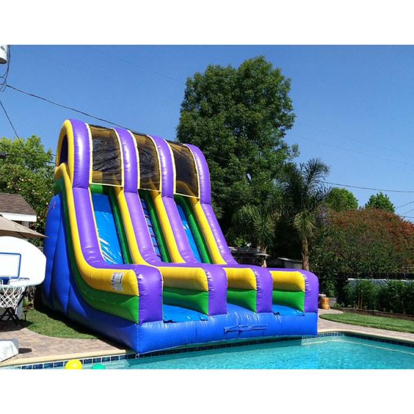 Quality Jumper House With Pool Inflatable Water Slide 40 Ft Mini Triangle Bounce House for sale