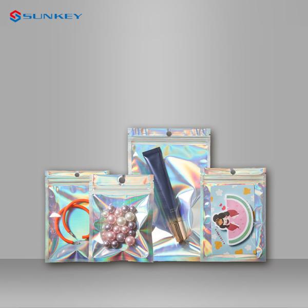 Quality Mylar Phone Case Holographic Zipper Bag PVC Holographic Printed Plastic for sale