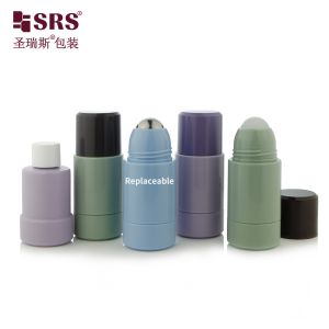 Quality SRS Packaging Plastic Refillable Roll On Bottle 50ml 75ml for sale