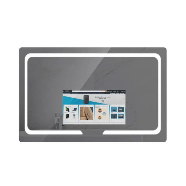 Quality 27 Inch LCD Illuminated Touch Screen Smart Mirror Waterproof For Bathroom for sale