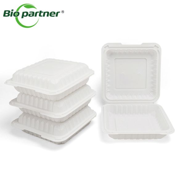Quality Clamshell To Go 3 Compartment Food Packaging Portable MFPP Microwavable Clamshell Container Take Out for sale