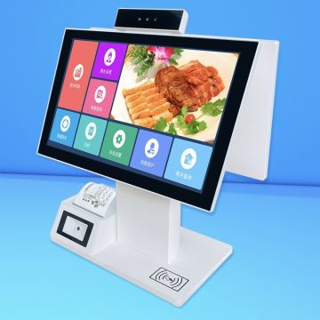 Quality Desktop Self Service Touch Screen Ordering Kiosk Dual Screen Cashier Machine for sale