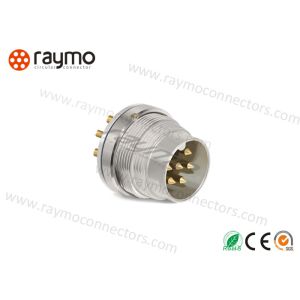 Quality Front Fixed Mounted Plug Threaded Electrical Connector, Metal Circular Connector for sale