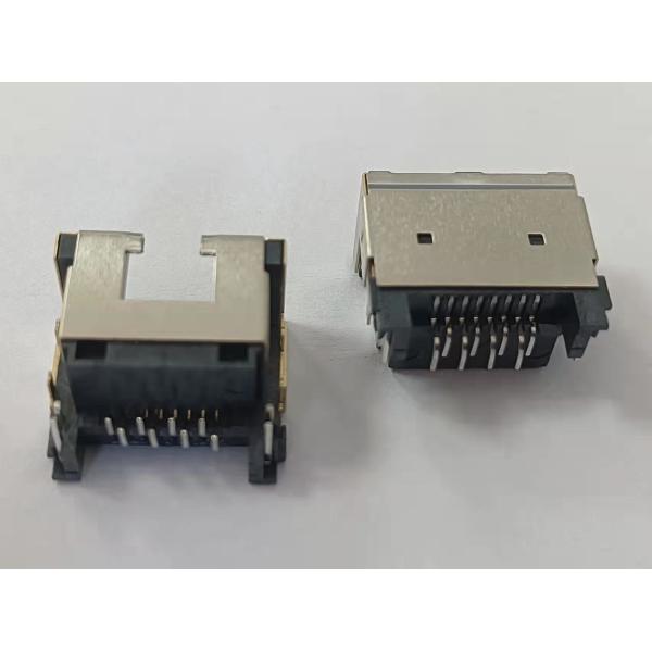 Quality Right Angle 8P8C Tab Down RJ45 Female PCB Connector for sale