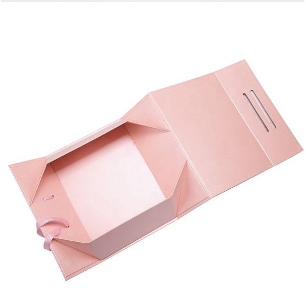 Quality Foldable UV Coating ODM Flat Pack Cardboard Boxes With Ribbon for sale