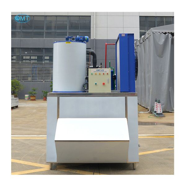 Quality 1200KG Ice Storage Capacity 3ton Flake Ice Machine for Seafood Processing for sale
