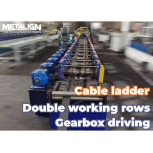 Quality Flexible Ladder Type Cable Tray Manufacturing Machine With Gearbox Drive System for sale