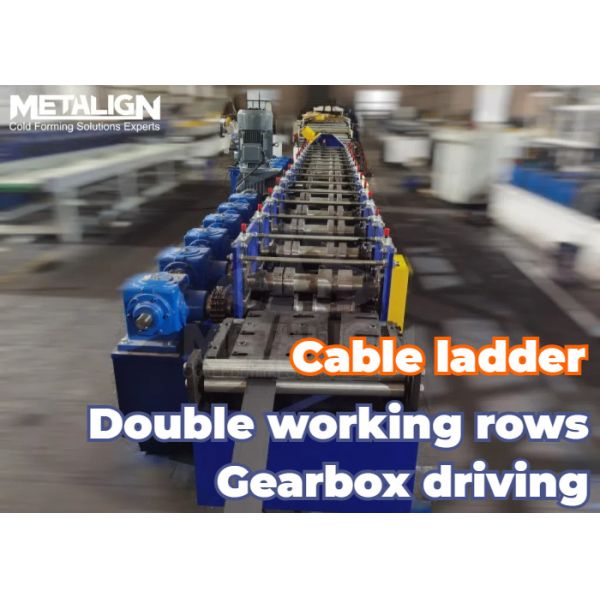 Quality Flexible Ladder Type Cable Tray Manufacturing Machine With Gearbox Drive System Roll Forming Line for sale