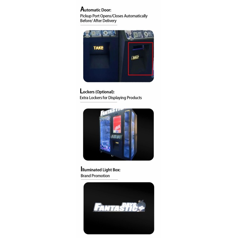Large Screen Disney Vending Machine for IP Toys Dolls With Automated Lift And Custom Logo Light Box
