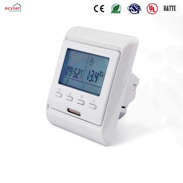 Quality Temperature Control Underfloor Water Heating Room Thermostat Wired 7 Day for sale