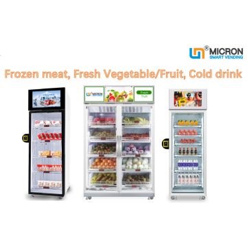Quality smart fridge vending machine with credit card reader sale vegetable,fruit,frozen for sale