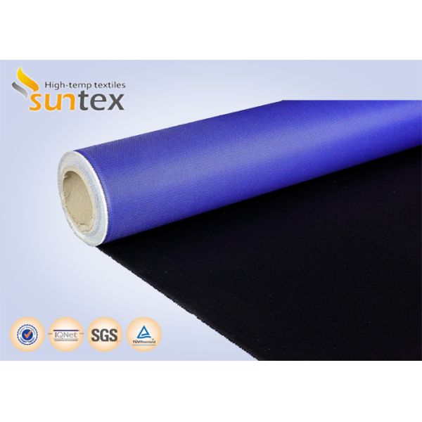 Quality Flexible Duct Cloth Fabric | M0 0.41mm 460g PU Coated Fire Resistant Fiberglass for sale