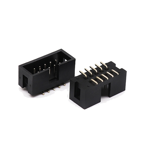 Quality 90 Degree Female Box Header Connector 2.54mm Double Row SMT Surface Mount Pin for sale