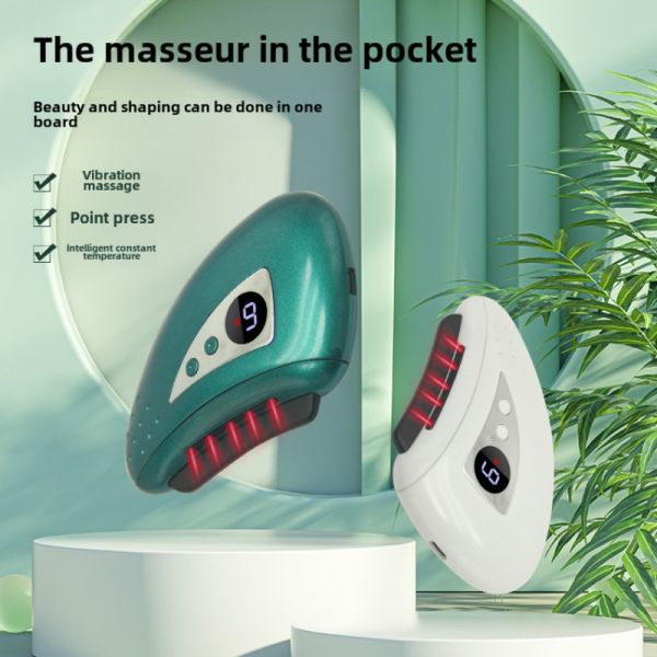 Quality Home Beauty Gua Sha Meridian Massage Brush With Red Light Therapy EMS Microcurrent for sale