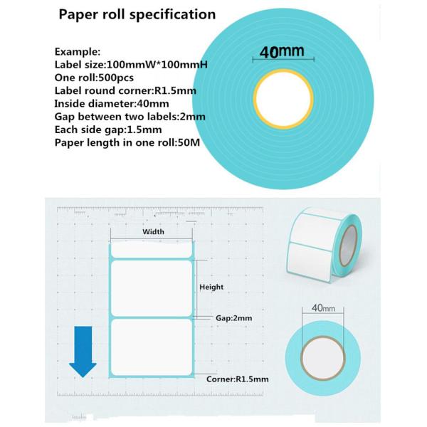 Quality 4x6 Shipping Labels 500 Fanfold Thermal Printer Labels100x150mm for sale