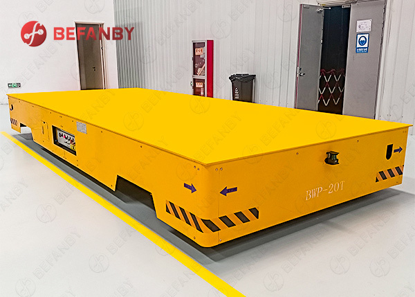 Quality 20 Ton Electrical Trackless Transfer Cart With Magnetic Navigation for sale