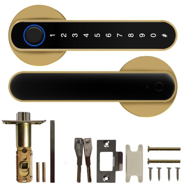 Quality Digital Smart Code Door Lock Password Fingerprint Unlock Biometric Interior Door for sale