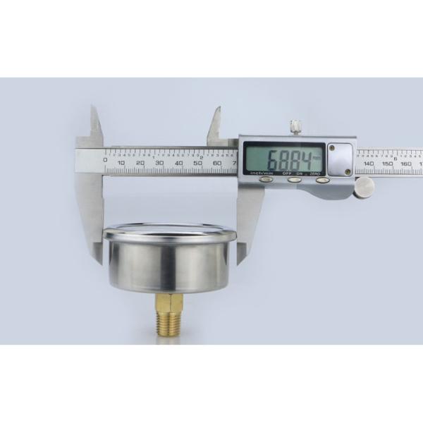Quality Highly Accurate 2.5% Pressure Gauge with Axial Back Connection and Oil Filled for sale