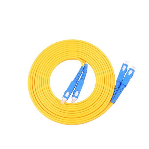 Quality Blue Duplex Fiber Optic Patch Cord SC UPC Single Mode 1310nm with G652D Cable and ≤0.3dB Insertion Loss for sale