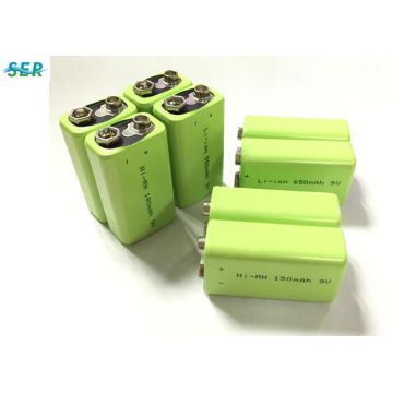 Quality Nimh 9V Lithium Battery , 180mAh Lithium Ion Rechargeable Battery For Smoke for sale
