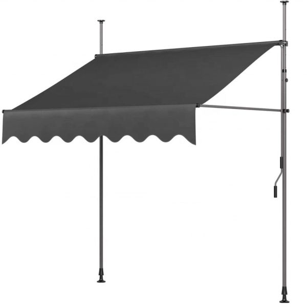 Quality Aluminum Frame Manual Retractable Patio Awning for Balcony Height and Tilt Adjustable for sale