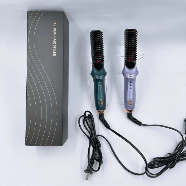 Quality Daily Styling Electric Straightening Brush With Light Voltage For Natural Shiny Hair for sale