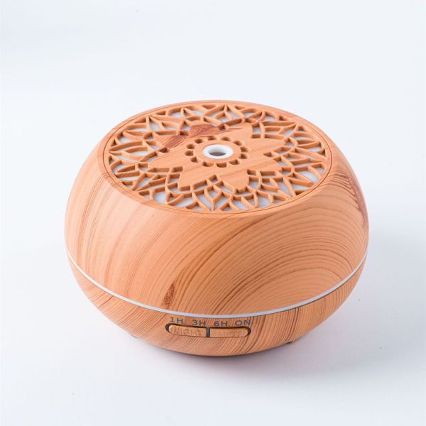 Quality 500ml Household Wood and Glass Essential Oil Aroma Diffuser with Remote and RGB LED Light for sale