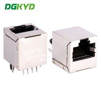 Quality 100Mbps 180 Degree Direct Insertion RJ45 Network Connector 8PIN Vertical Socket DGKYD511B002GWA8D for sale