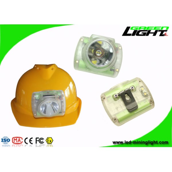 Quality 15000 Lux Mining Cap Lights PC ABS Material OLED Screen With Transparent Body for sale