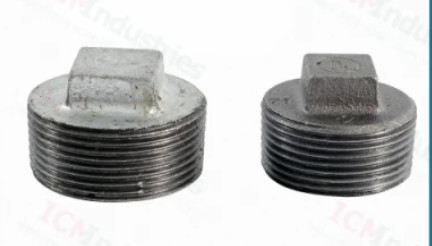 Quality 291 Square Plug Tube Malleable Iron Pipe Fitting Bsp Thread for sale