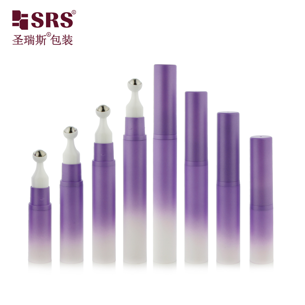Quality A0031 5ml 10ml 12ml 15ml AS PP Airless Roller Steel Ball Bottle For Serum Gel for sale