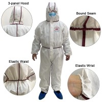 Quality Disposable Sms Bounded Seam Type 5/6 Coverall Asbestos Breathable for sale