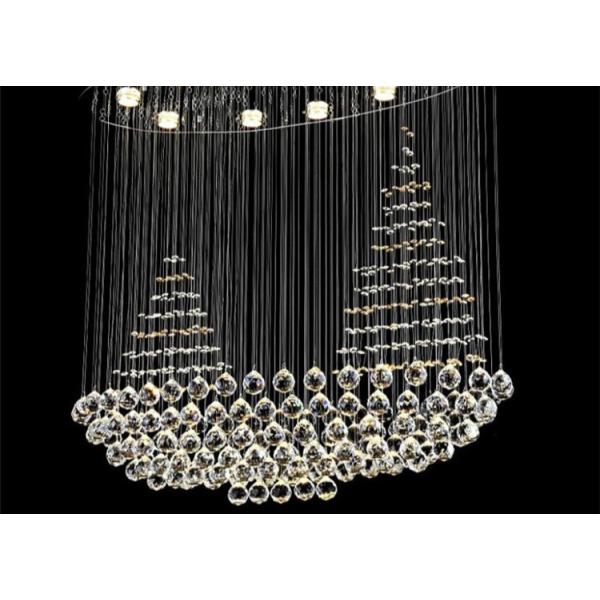 Quality GU10 Atmospheric Oval 1000*500*900mm Crystal Pendant Chandelier Lighting for sale