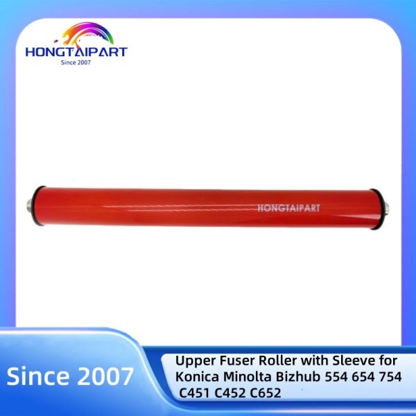 Quality Upper Fuser Roller with Sleeve for Konica Minolta Bizhub 554 654 754 C451 C452 C652 Color copier Heat Roller HONGTAIPART for sale
