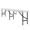 Quality Modern Design 6FT Folding In Half Bench with Plastic Panel White or Customized for sale