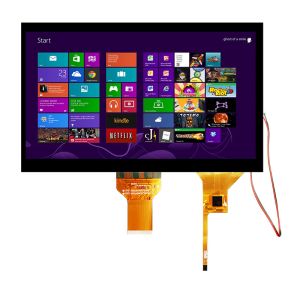 Quality 10.1 Inch High Brightness TFT LCD With CTP | 1024x600 Resolution LVDS Interface for sale